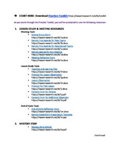 IES Fraction Toolkit - The Lesson Study Group